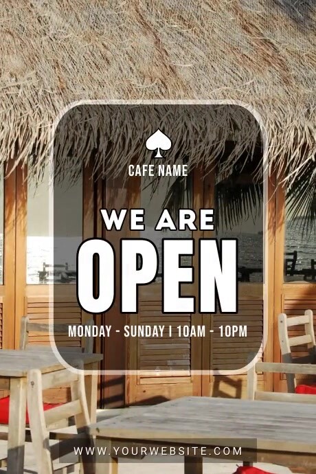 Brown Modern & Minimal We Are Open Poster Template | PosterMyWall