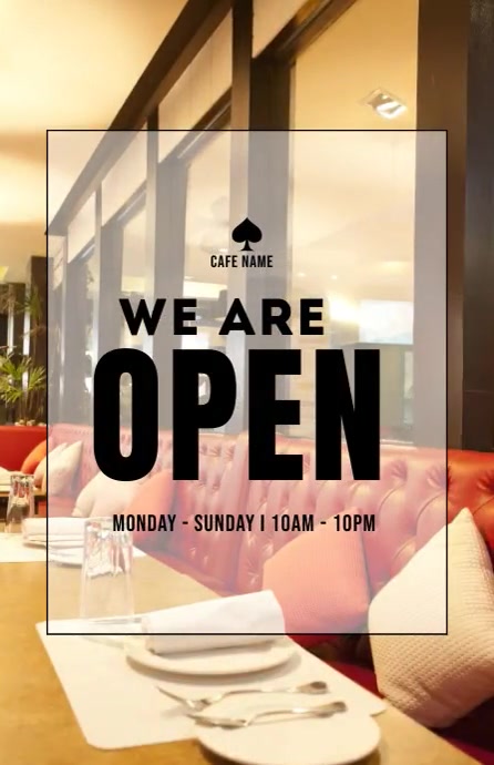 Brown Modern & Minimal We Are Open Tabloid Template | PosterMyWall