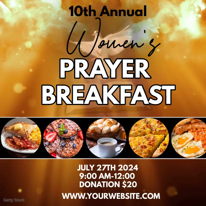 Copy of Brown Modern & Minimal Women Church Breakfast | PosterMyWall