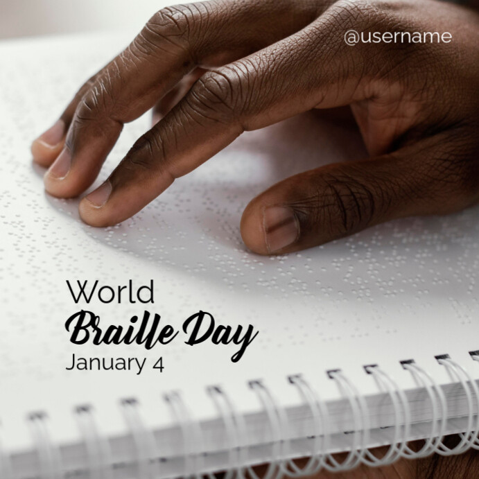 Copy of Brown Modern & Minimal World Braille Day Design Template ...