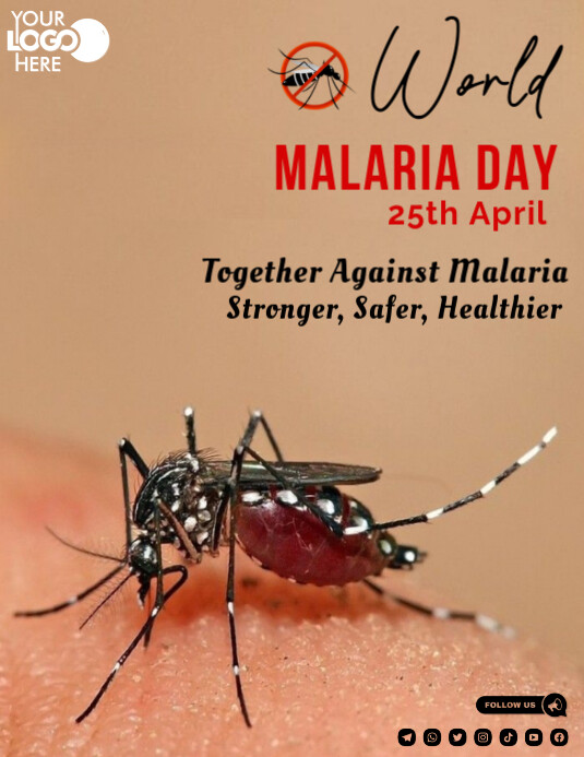 Copy of Brown Modern & Minimal World Malaria Day Flyer (us Letter ...