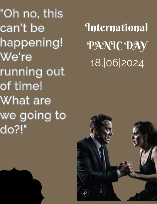 Copy of Brown Modern & Minimal World Panic dayFlyer ( | PosterMyWall