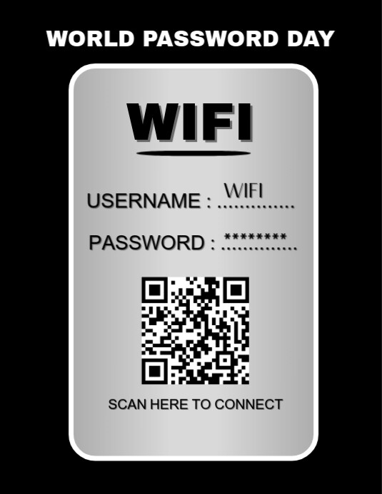 Copy of Brown Modern & Minimal World Password Day Flyer (us Letter ...