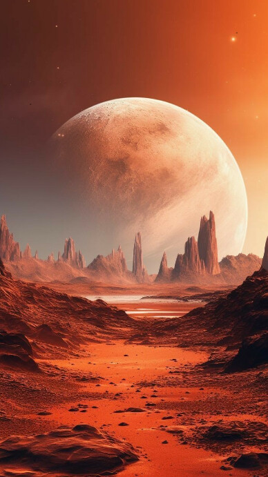 Brown Modern & Minimal "futuristic Space Planet Background" Digital ...