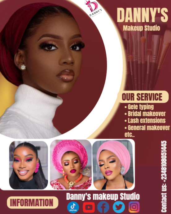 Brown Modern & Minimal General Makeover Instagram Portrait Template ...