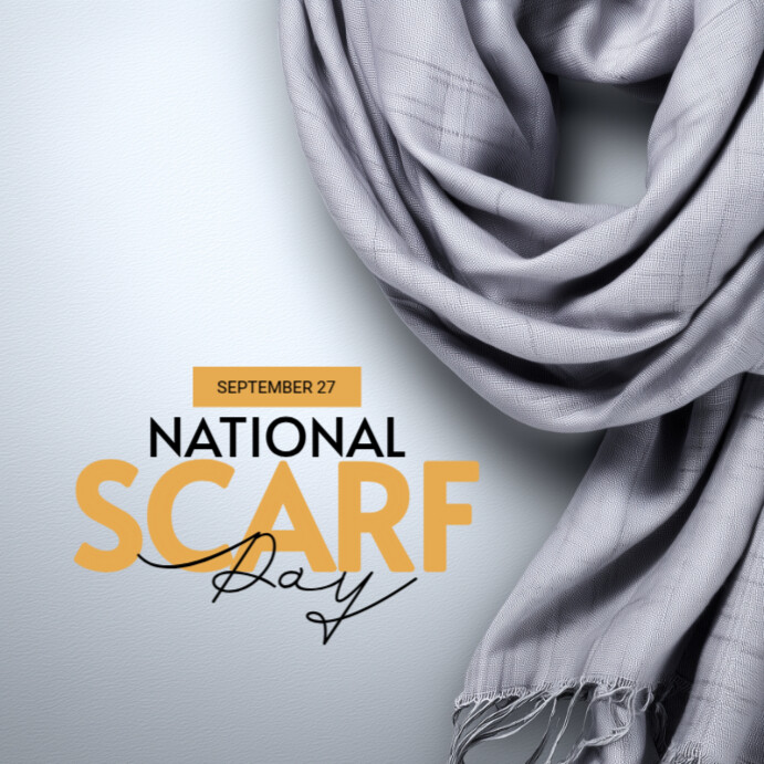 Brown Modern & Minimal National Scarf Day Instagram Post Template ...