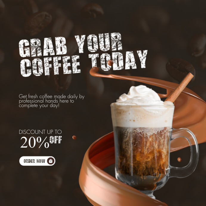 Copy of Brown Modern Coffee Shop Special Promo Instag | PosterMyWall