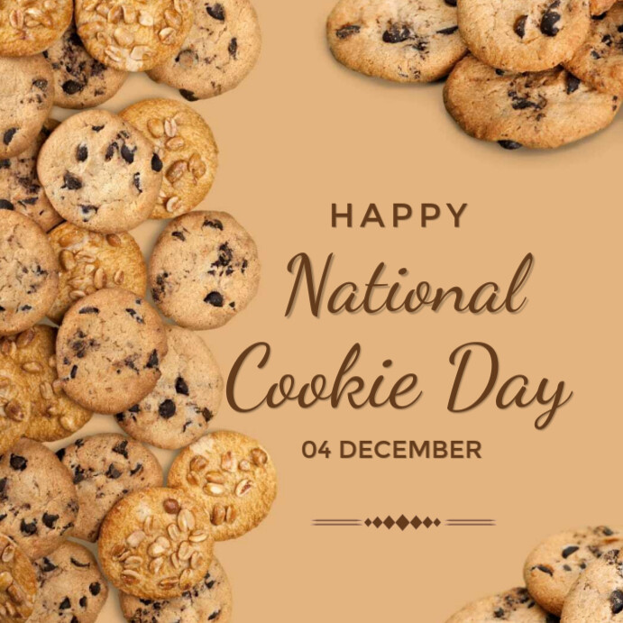 Brown Modern National Cookies Day Instagram Post 2024 Template ...