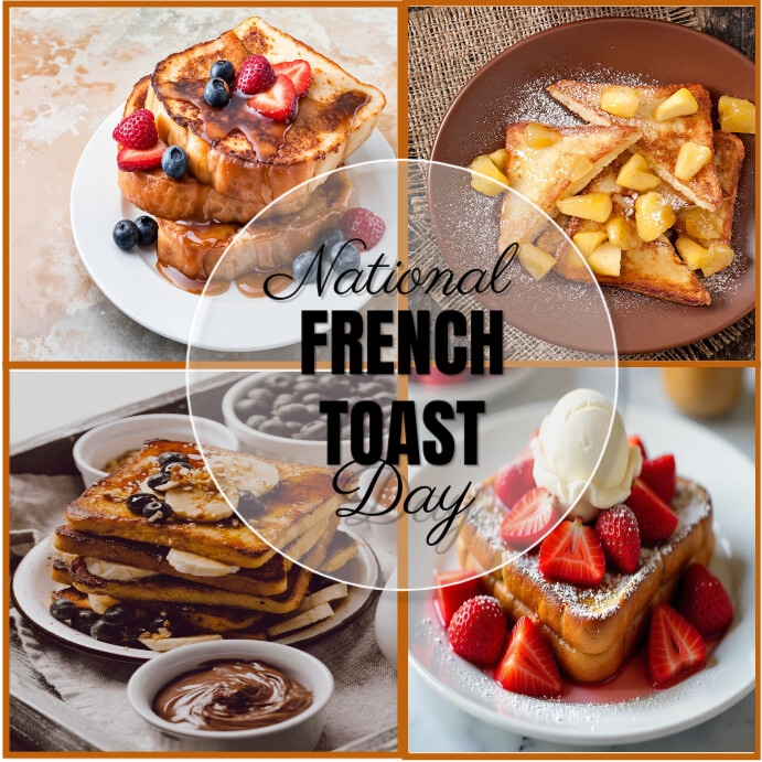 Copy of Brown Modern National French Toast Day Instagram Post 2024 ...