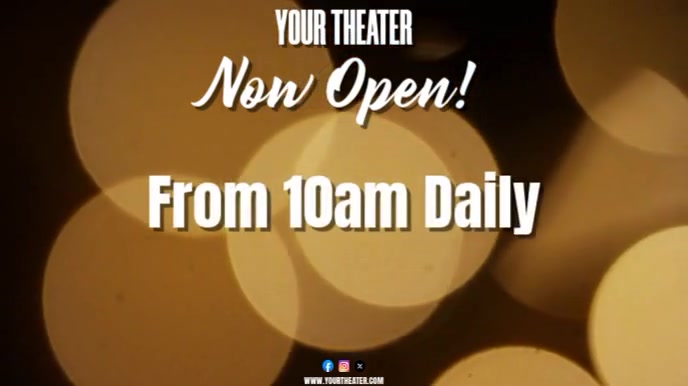 Plantilla de Brown Movie Theater Promo Video Ad Digital Display (16:9 ...