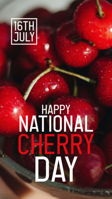 Brown National Cherry Day Instagram Story Template | PosterMyWall