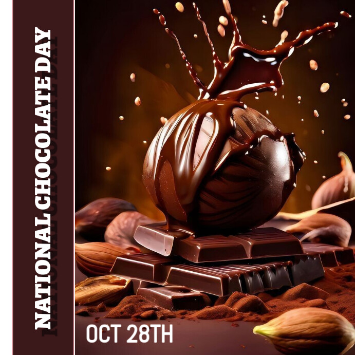 Brown National Chocolate Instagram Post Template | PosterMyWall