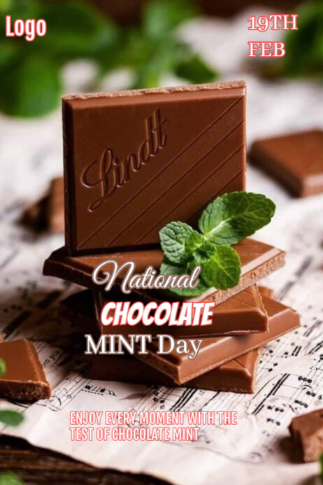 Copy of Brown National Chocolate Mint Day Poster | PosterMyWall