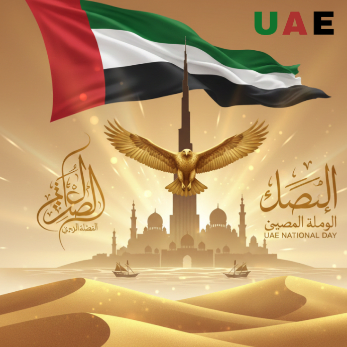 Plantilla de Brown National Day Uae Instagram Post | PosterMyWall
