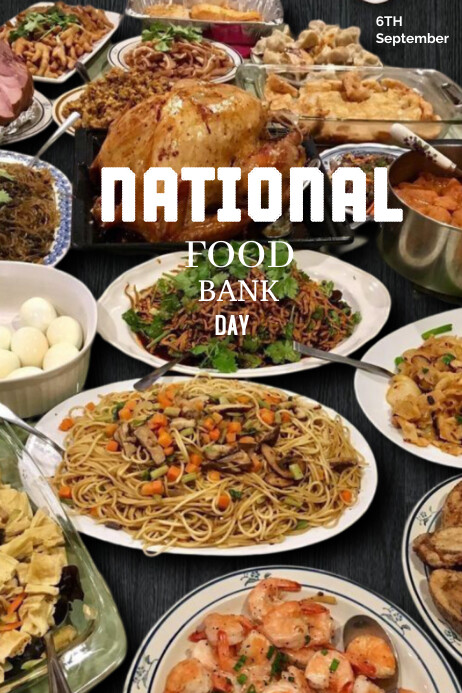 Brown National Food Bank Day Banner 4' × 6' Template | PosterMyWall