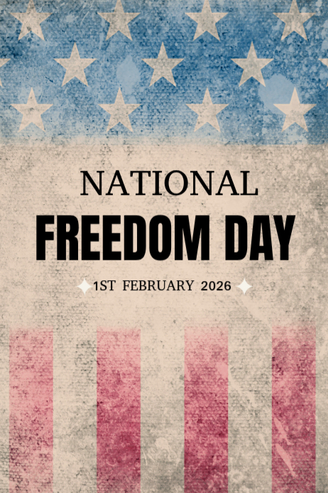 Brown National Freedom Day Poster Template | PosterMyWall