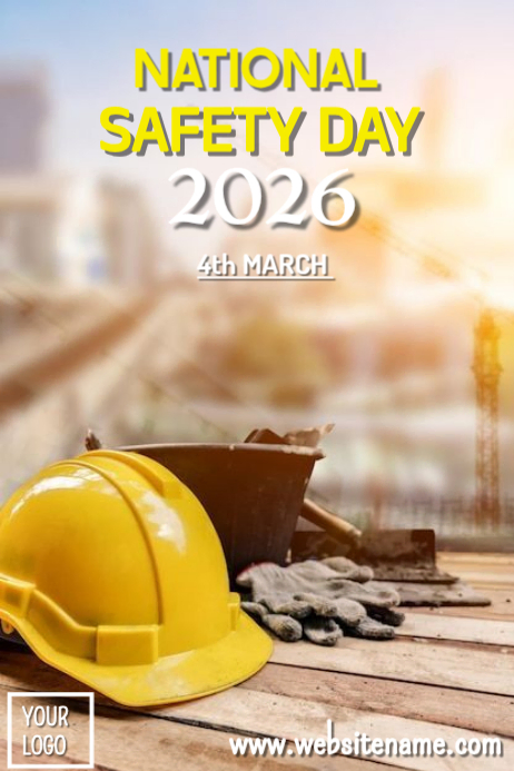 Brown National Safety Day Poster Template | PosterMyWall