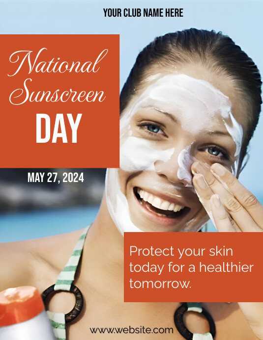 Brown National Sunscreen Da Flyer (us Letter Template | PosterMyWall