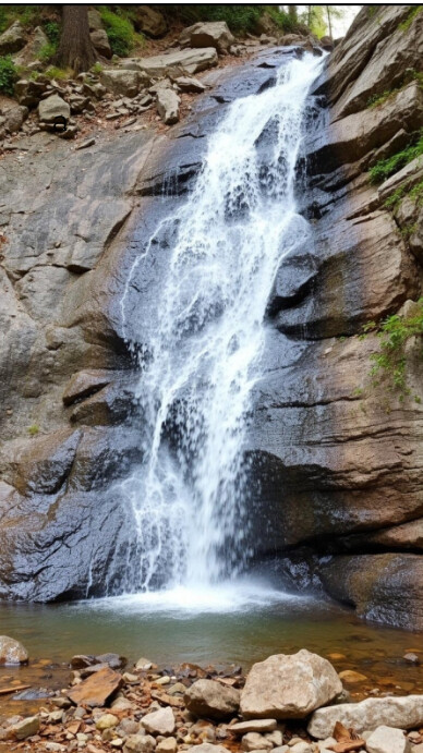 Brown Natural Waterfall Digital Display (9:1 Template | PosterMyWall