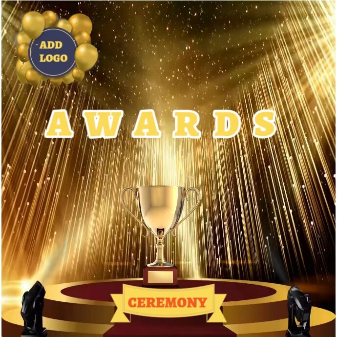 Brown Neon Award Ceremony Video Design Template Instagram Post ...