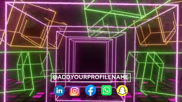 Brown Neon Motion Graphics Digital Display (16:9) Template | PosterMyWall