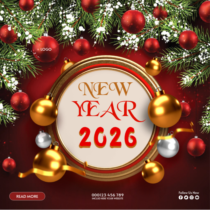 Brown New Year 2026 Instagram Post Template | PosterMyWall