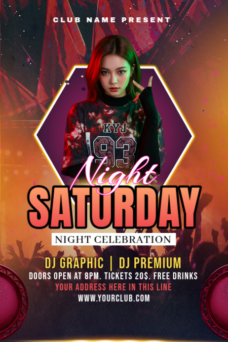 Brown Night Club Event Poster Template | PosterMyWall