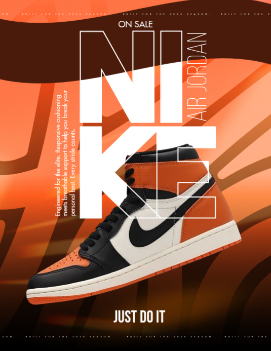 Brown Nike Air Jordan Promotion Flyer Template | PosterMyWall