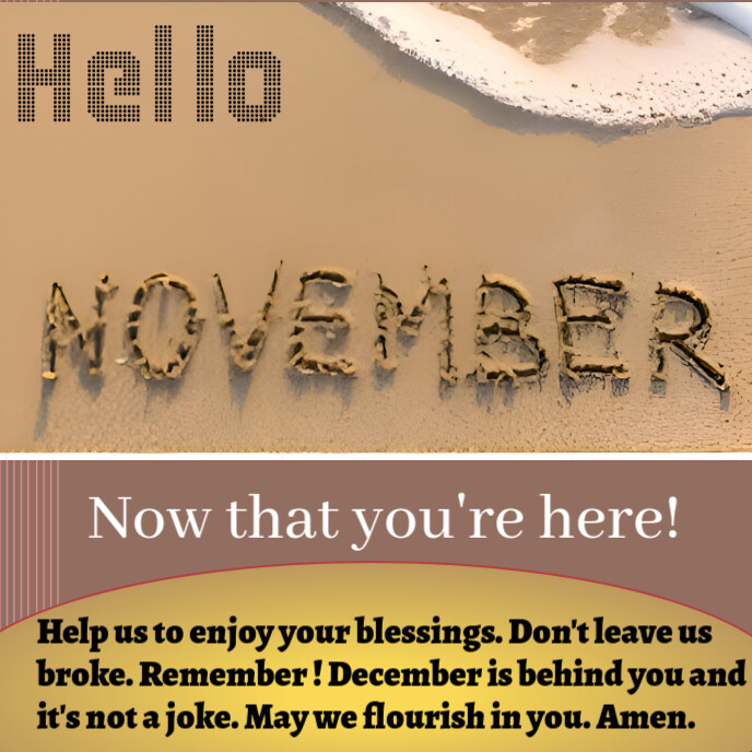 Brown November Prayer Templat | PosterMyWall