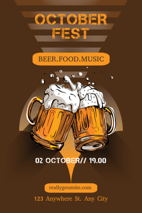 Brown October Festival Poster Templat | PosterMyWall