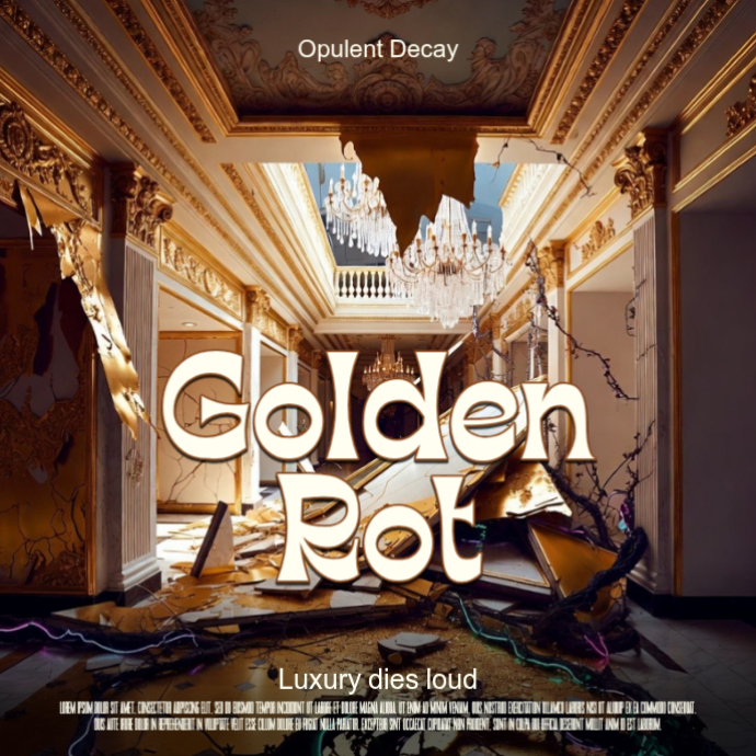 Brown Opulent Decay Album Cover Template | PosterMyWall