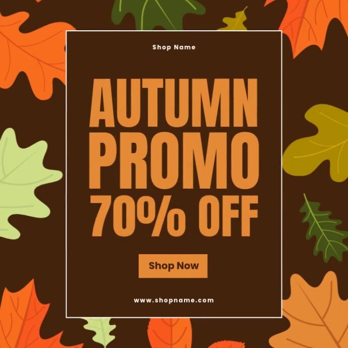 Copy of Brown Orange Illustrative Autumn Promo Instag | PosterMyWall