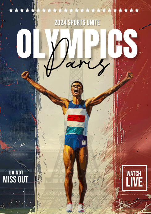 Brown Paris Olympics Flyer Template A3 | PosterMyWall