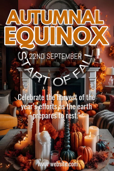 Brown Pastel Autumnal Equinox Poster Template | PosterMyWall