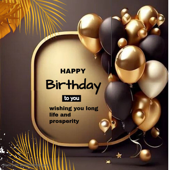 Brown Pastel Birthday Flyer Square (1:1) Template | PosterMyWall