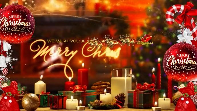 Brown Pastel Christmas Event Poster Digital Display (16:9) Template ...