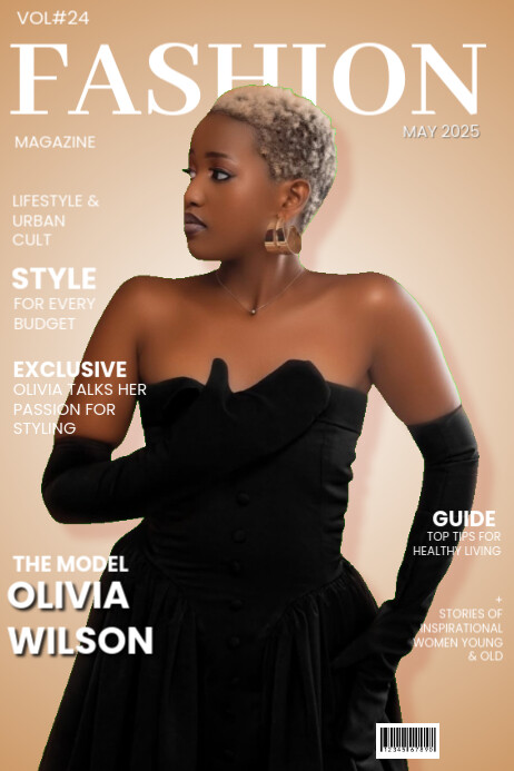 Copy of Brown Pastel Fashion Magazine Cover Poster | PosterMyWall