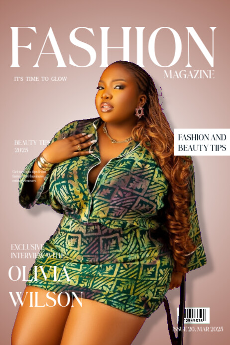 Copy of Brown Pastel Fashion Magazine Model Poster | PosterMyWall