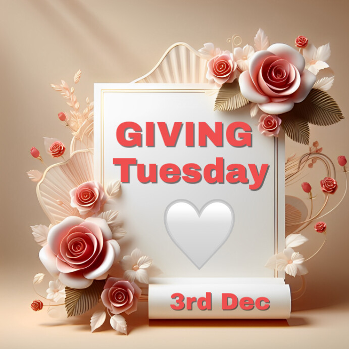 Brown Pastel Giving Tuesday Instagram Post Template | PosterMyWall