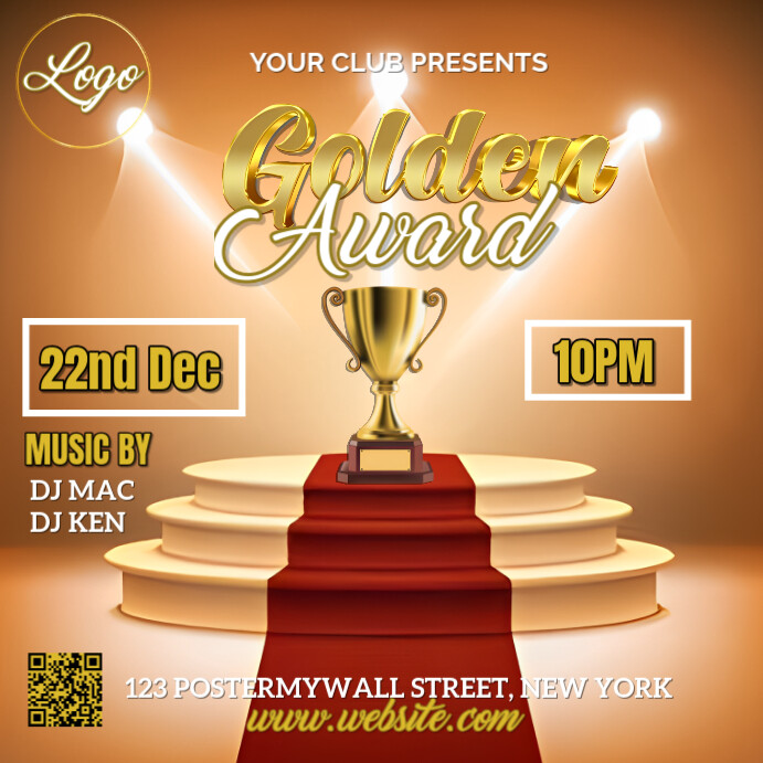 Copy of Brown Pastel Golden Award Instagram Post | PosterMyWall