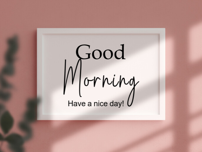 Brown Pastel Good Morning Frame Templates Presentation | PosterMyWall