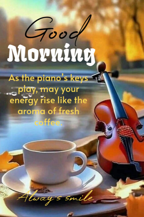 Brown Pastel Good Morning Poster Template | PosterMyWall