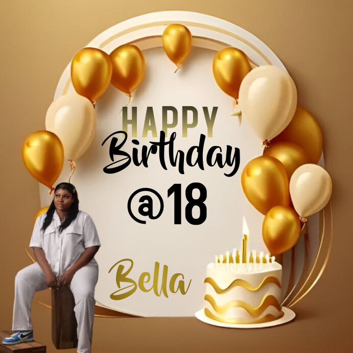 Brown Pastel Happy Birthday Ballon Card Backg Template | PosterMyWall