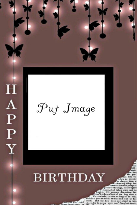 Brown Pastel Happy Birthday Poster Template | PosterMyWall