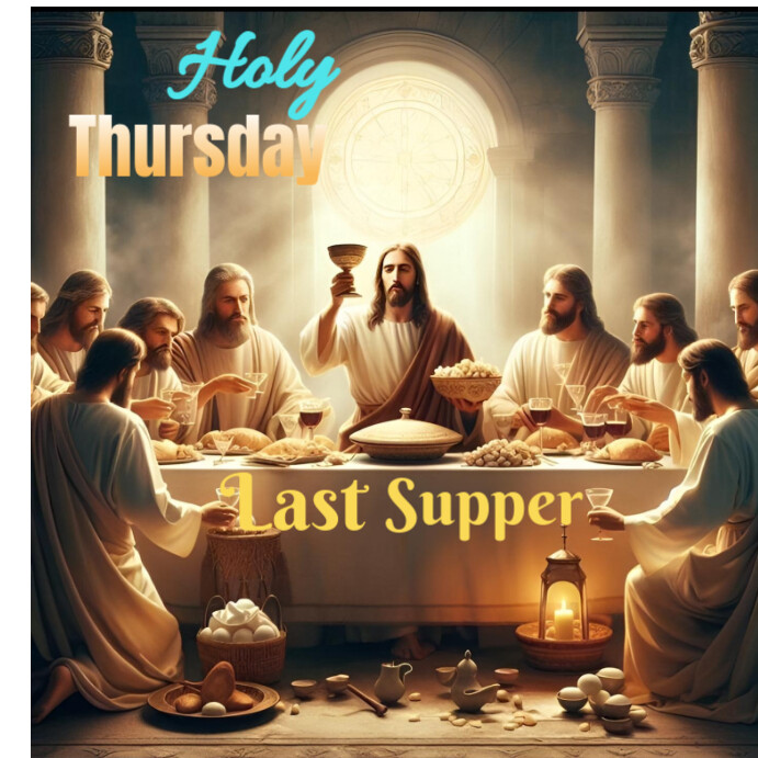 Brown Pastel Holy Thursday Instagram Post Template | PosterMyWall