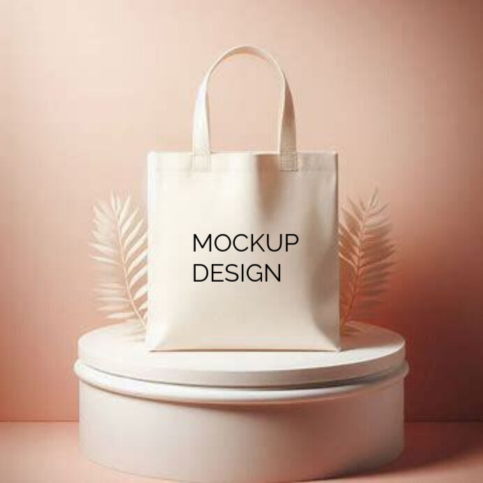 Brown Pastel Mockup Bag Instagram Post Template | PosterMyWall