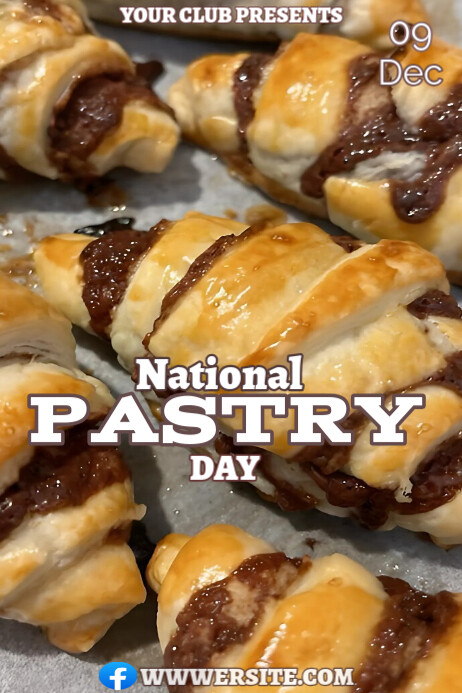Brown Pastel National Pastry Day Poster Template | PosterMyWall