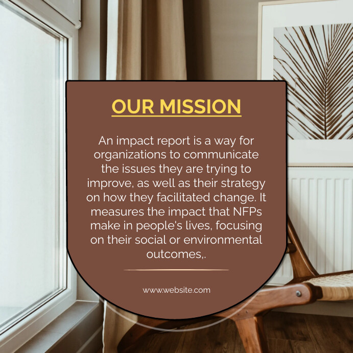 Brown Pastel Our Mission And Vision Customisa Template | PosterMyWall