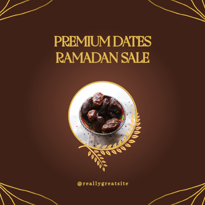 Brown Pastel Ramadan Sale Premium Dates Instagram Post Instagram Post ...
