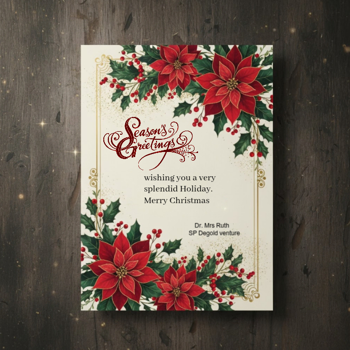Brown Pastel Seasons Greetings Greeting Card For Social Media And ...